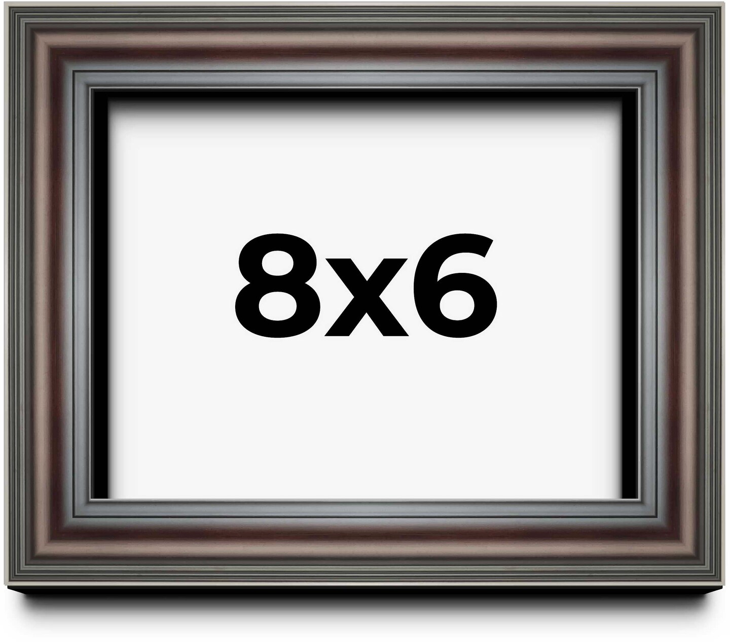 8x6 Shadow Box 1.75" Deep Brown Picture Frame - UV Acrylic, Foam Board ...
