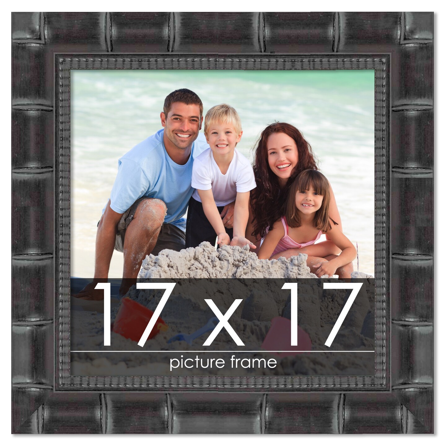 17x17 Wide Bamboo Picture Frame with UV-Resistant Acrylic & Acid Free ...