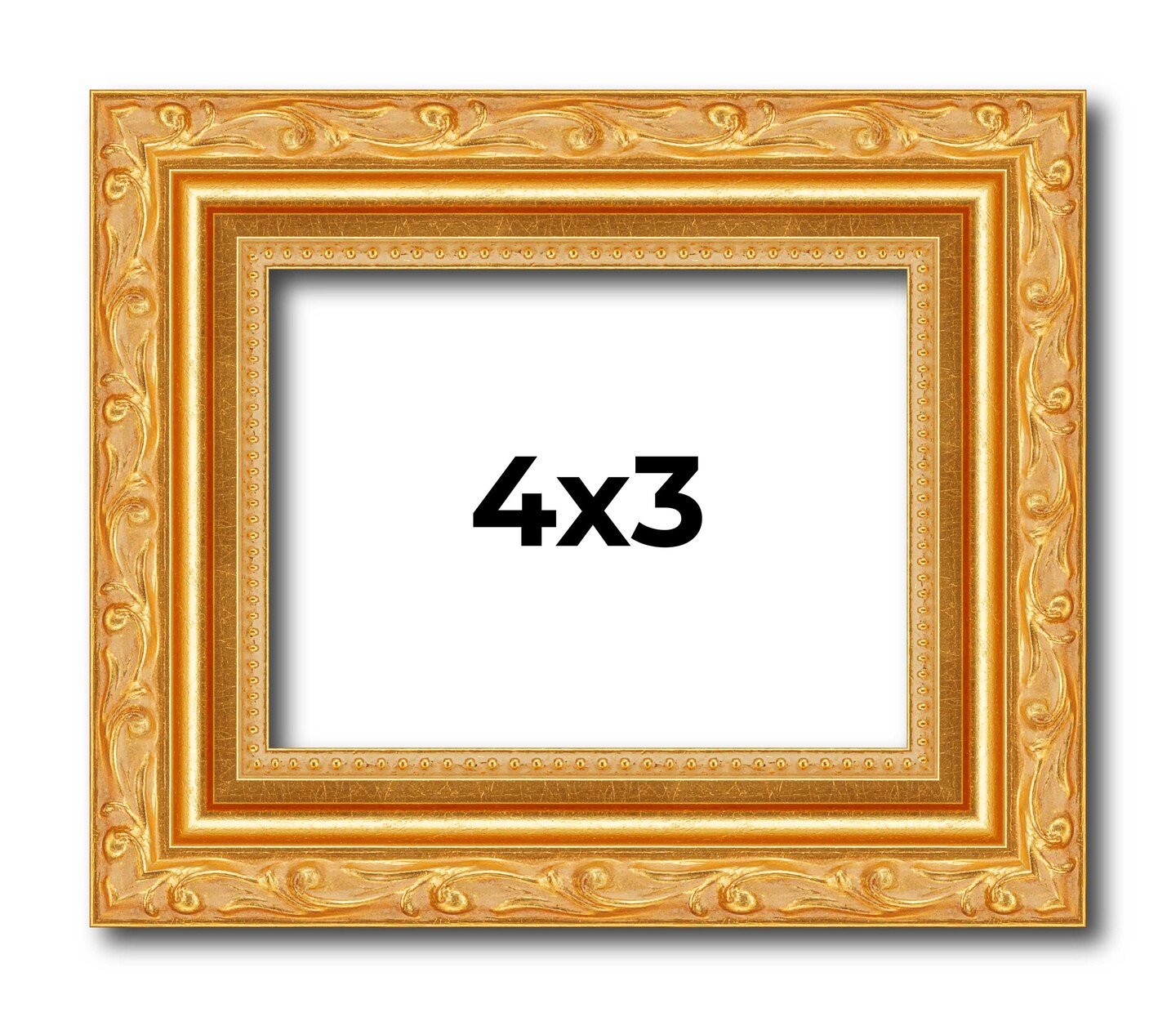 4x3 Solid Wood Antique Picture Frame with UV-Resistant Acrylic & Acid ...