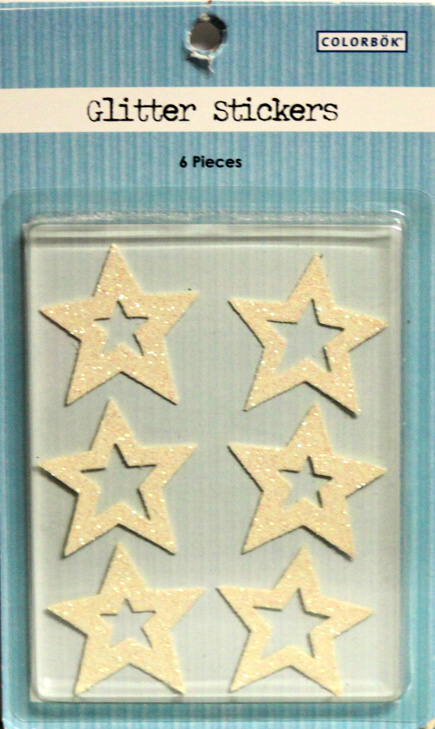 Colorbok White Stars Glitter Fabric Stickers | Michaels