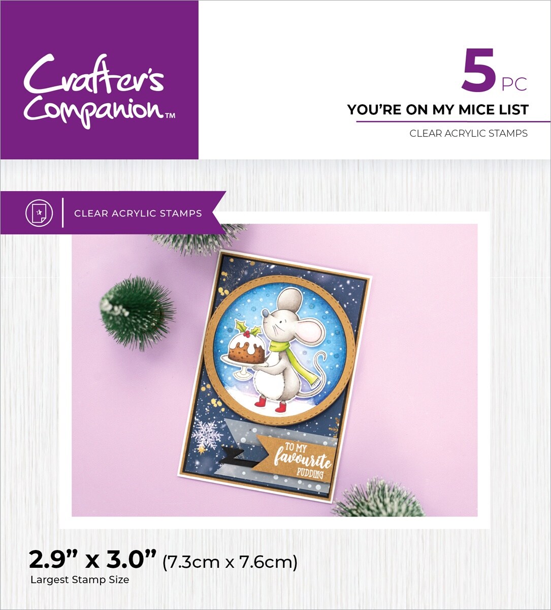 Crafter's Companion Photopolymer Stamp-You're On My Mice List | Michaels