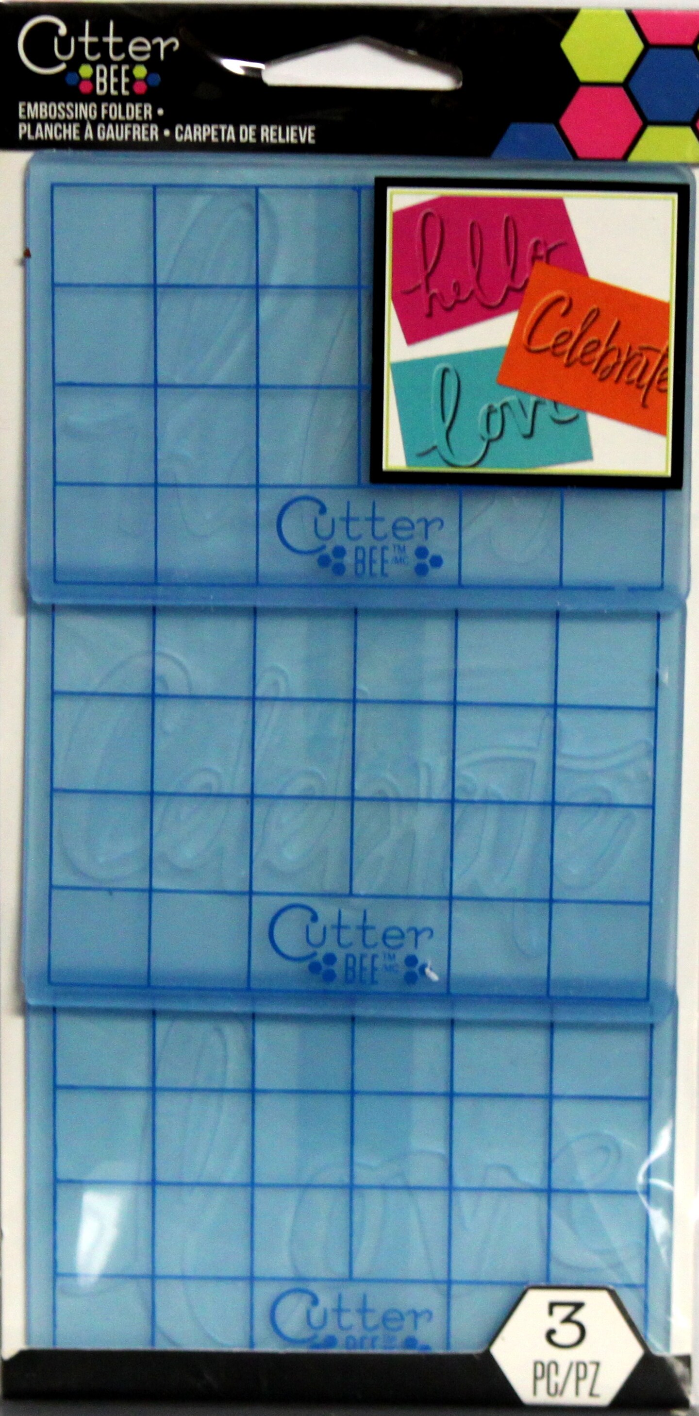 Cutter Bee Hello/Love/Celebrate Embossing Folders-3 Piece | Michaels
