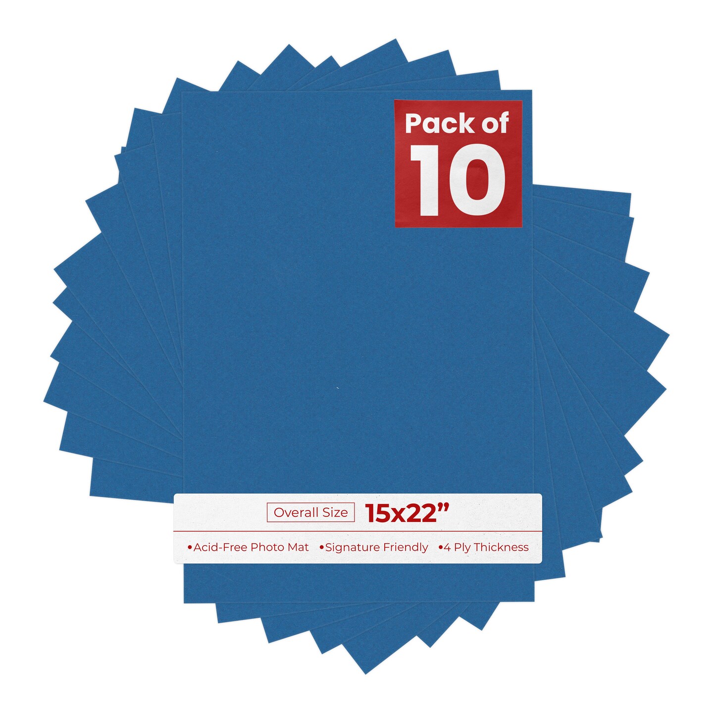 Royal Blue 15x22 Uncut Mat Board - Blank Sheets, No Opening, Color ...
