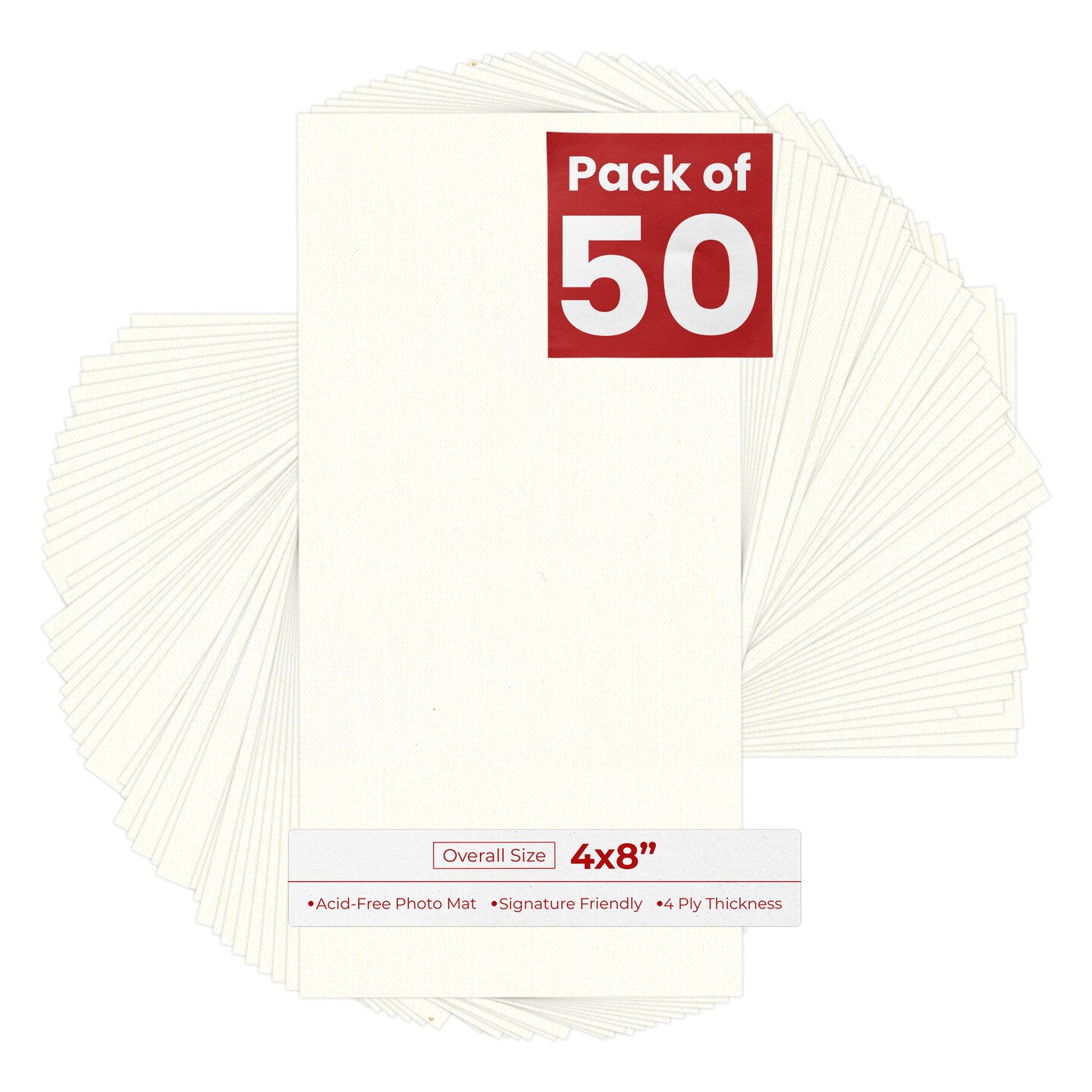 Beige Canvas 4x8 Inch Uncut Mat Board - Blank Sheets, No Opening, Color ...