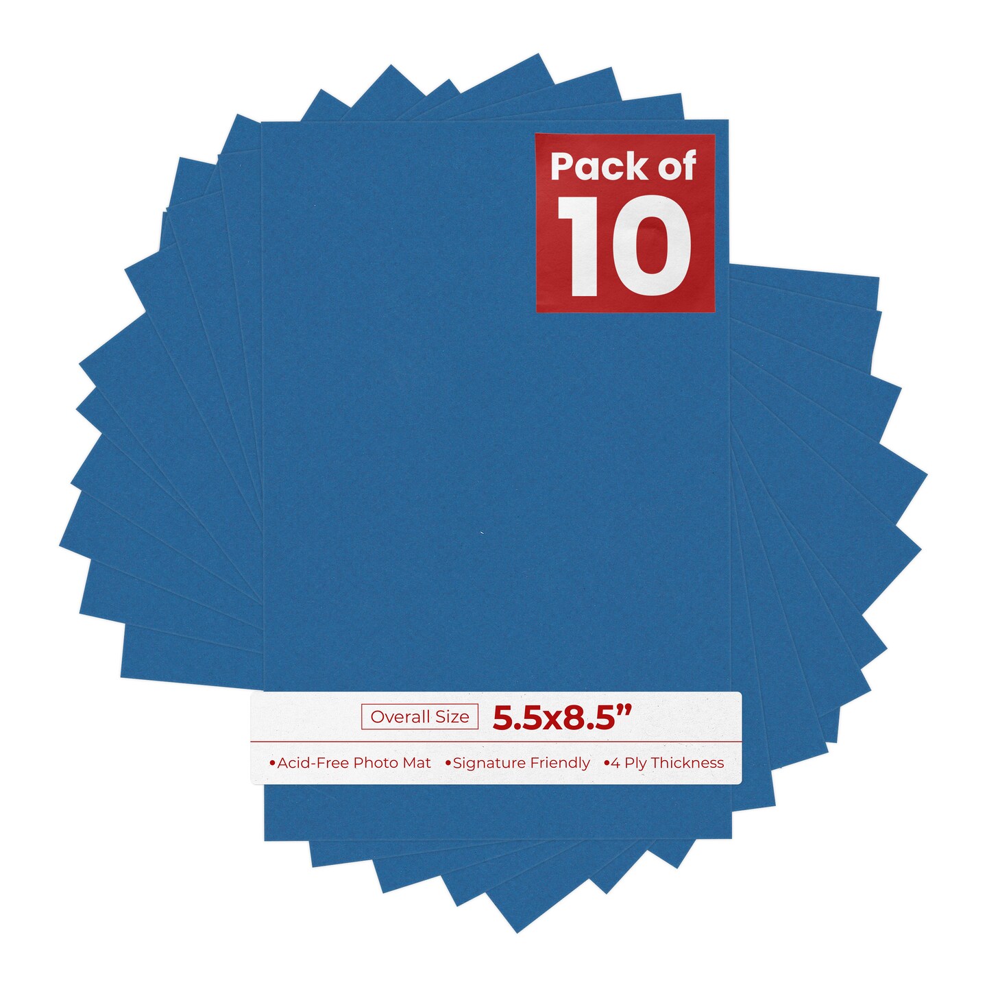 Royal Blue 5.5x8.5 Uncut Mat Board - Blank Sheets, No Opening, Color ...