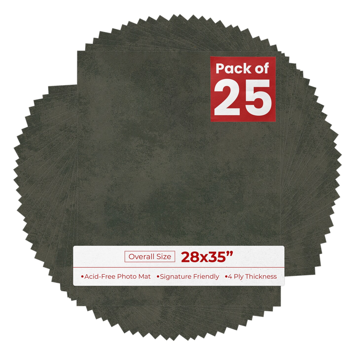 Earthen Gray 28x35 Uncut Mat Board - Blank Sheets, No Opening, Color ...