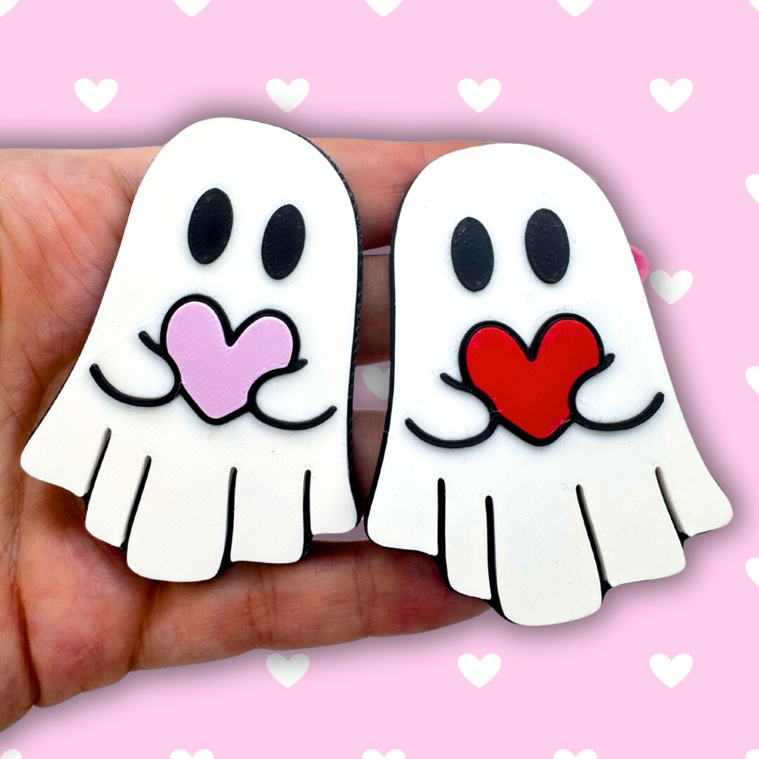 Heart Ghost Magnet 3D Printed Valentine's Day Home Decor | MakerPlace ...