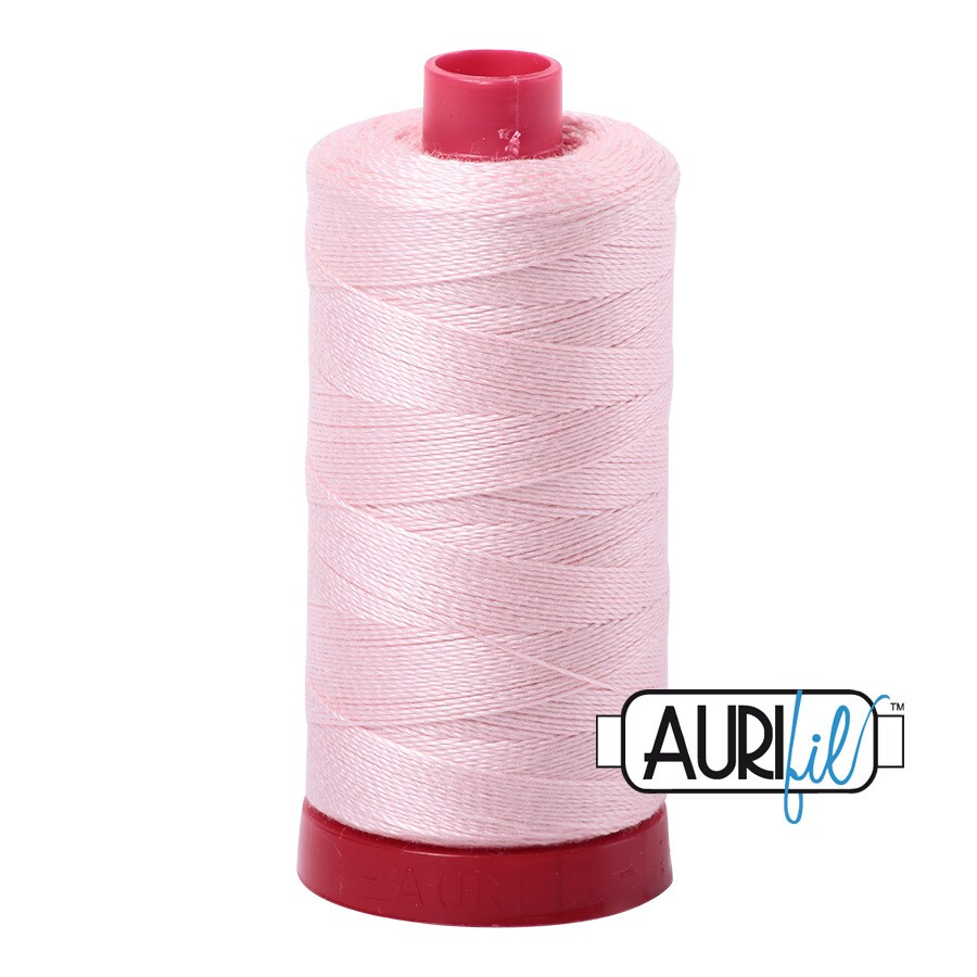 Pale Pink (2410) | 12wt Large Spool (325M / 356Y) | Aurifil Thread ...