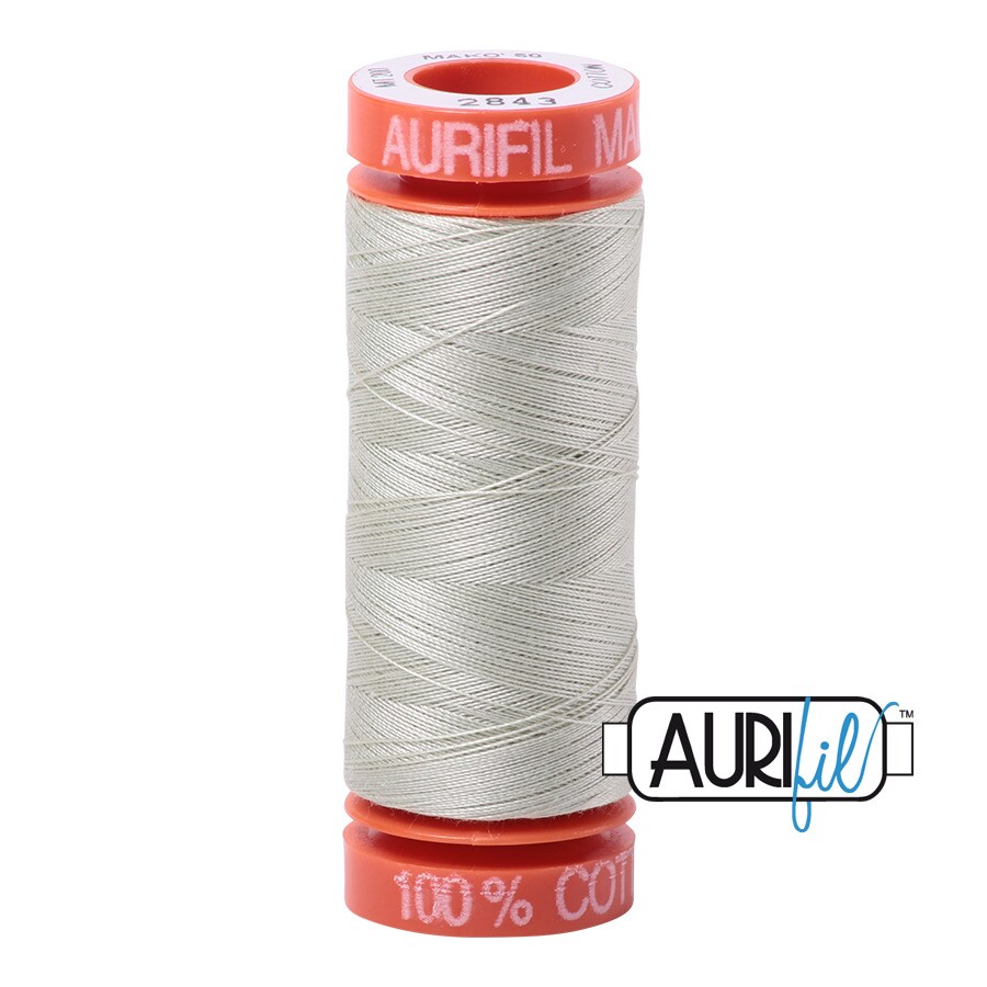 Light Grey Green (2843) | 50wt Small Spool (200M / 220Y) | Aurifil ...