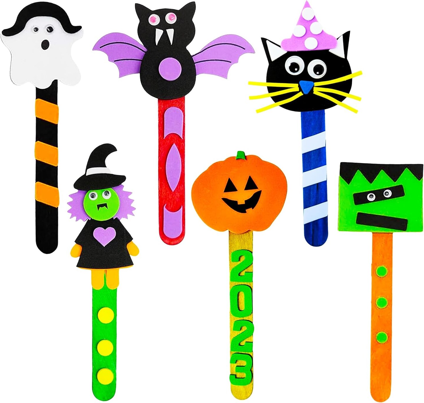 4E's Novelty Halloween Bookmark Craft Kit for Kids 12 Pack Bulk, DIY ...