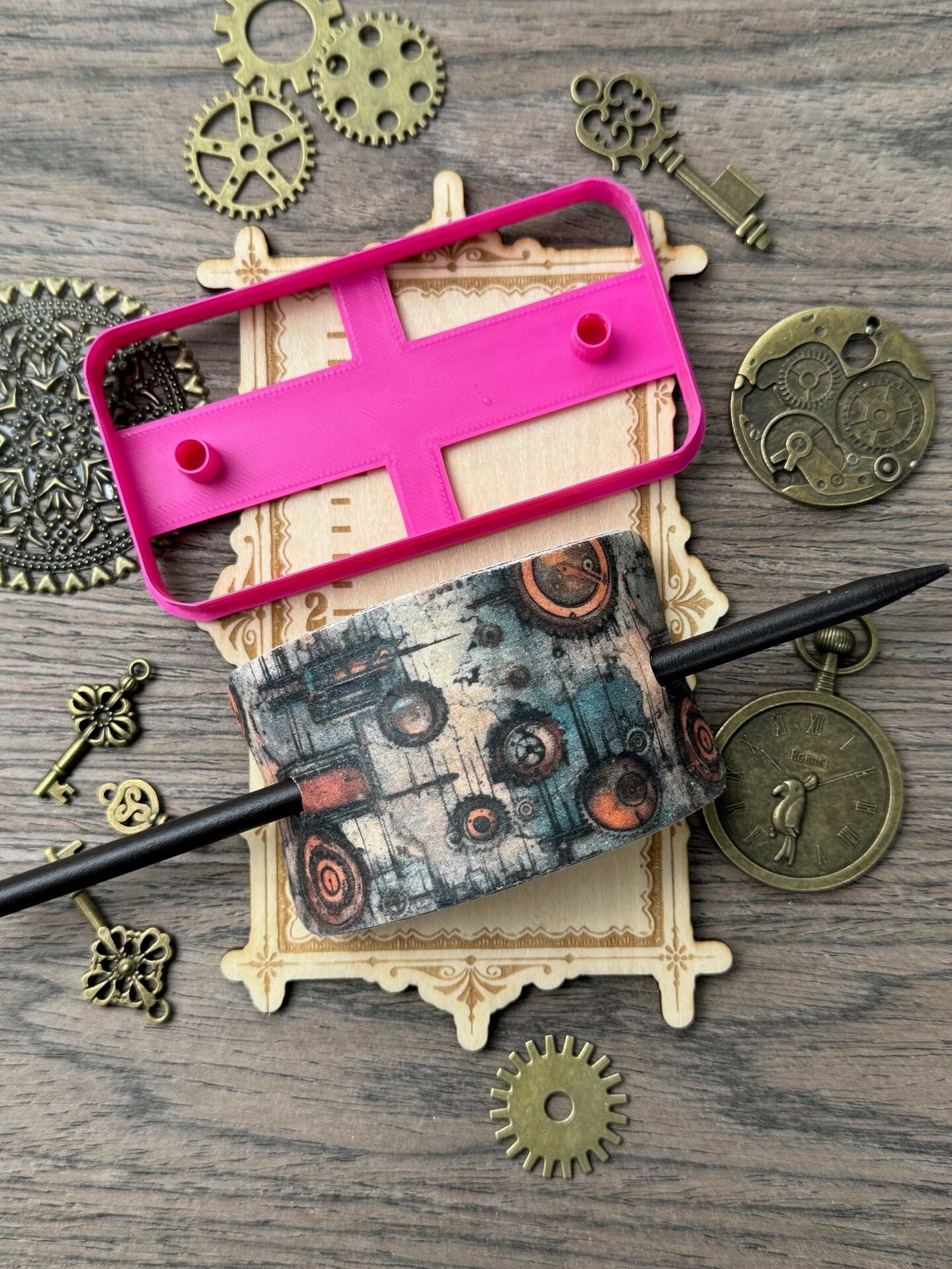 Steampunk Rectangle | Hair Barrette | Hair Pin Clay Cutter Set | Michaels