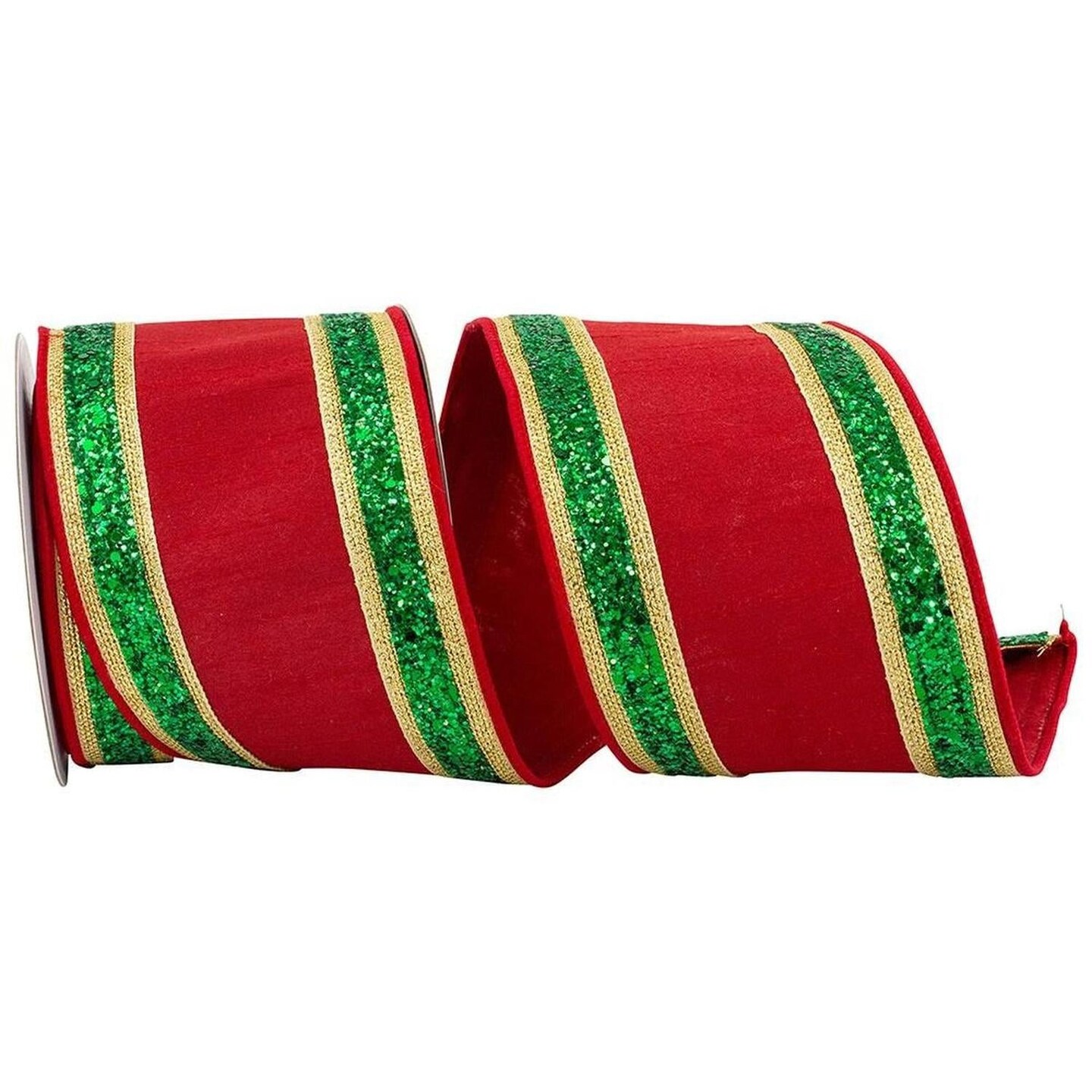 4" Dupioni Regalia Glitter Edge Ribbon: Red (5 Yards) | Michaels