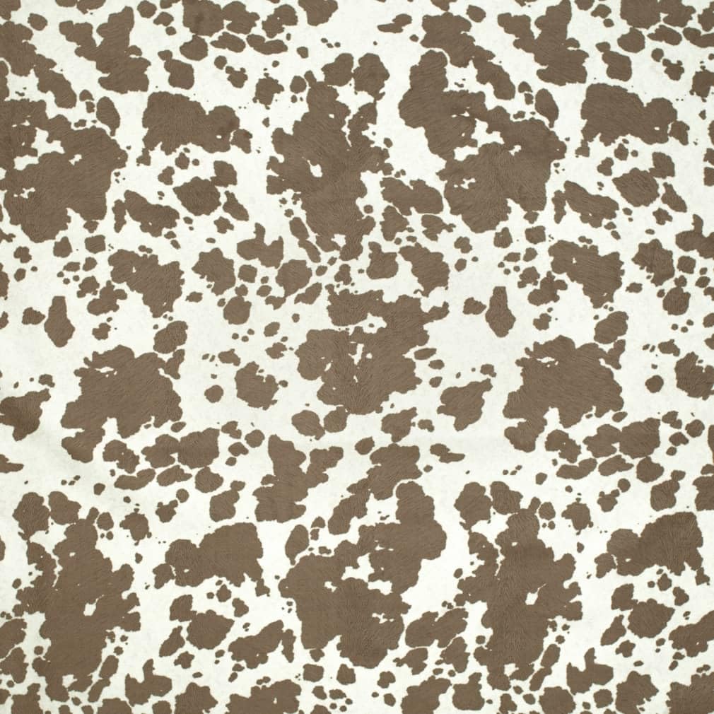 Beige Cow Animal Print Microfiber Upholstery Fabric by The Yard - SKU ...