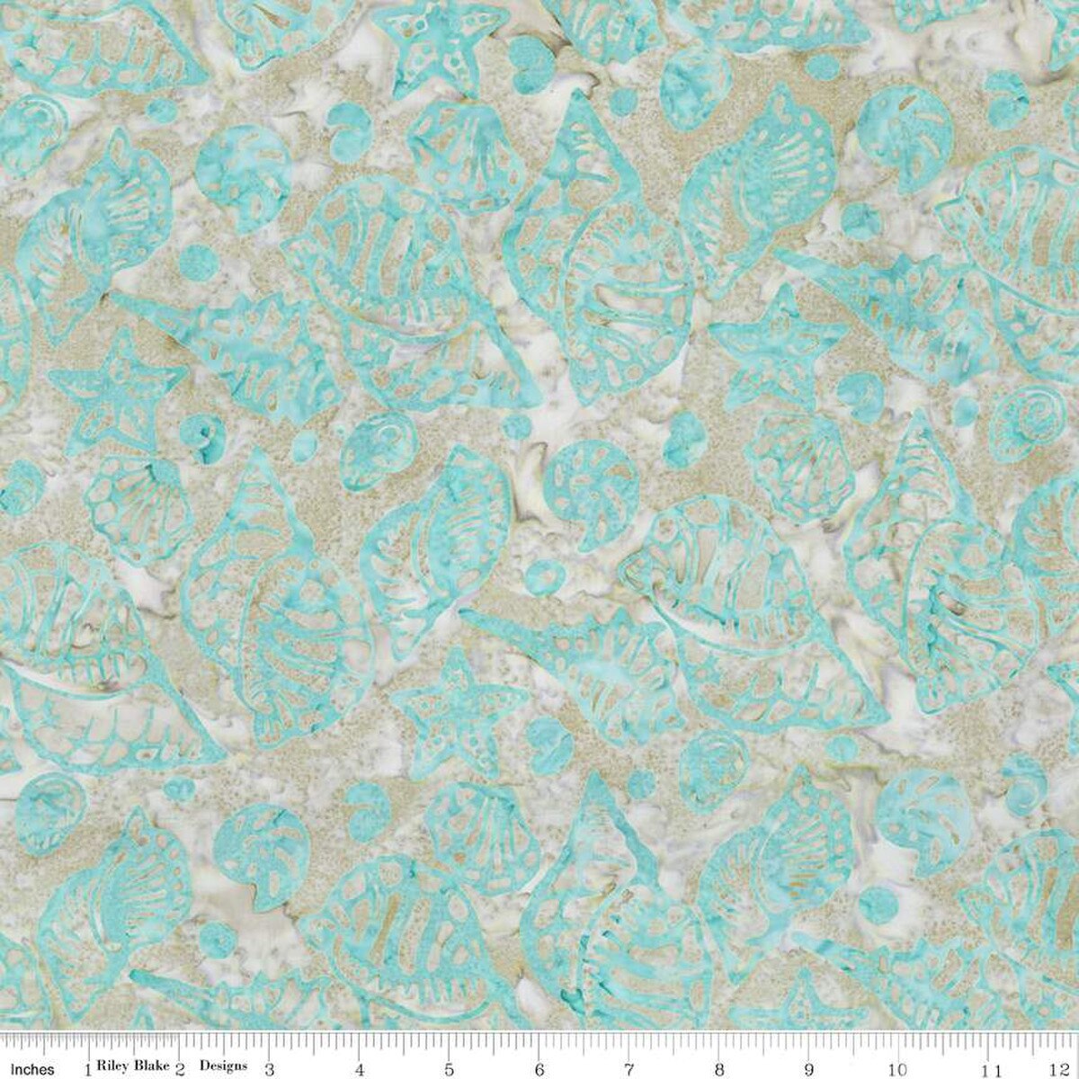 Fabric Riley Blake Coastal Path Shells Expressions Batiks Places You'll ...