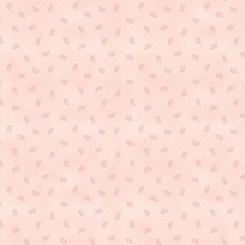 Fabric Henry Glass Pink Small Leaf Sprig Victorian Garden by the ...