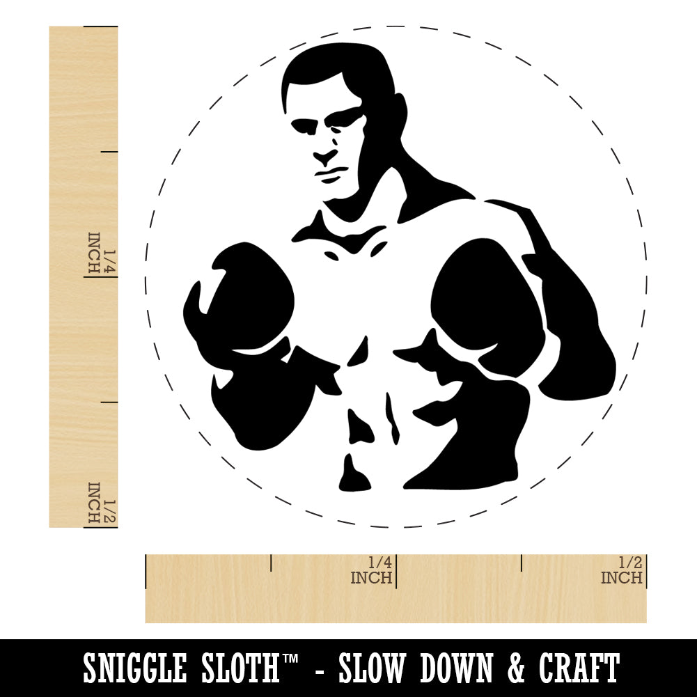 Boxer Man with Boxing Gloves Pugilist Rubber Stamp for Stamping ...