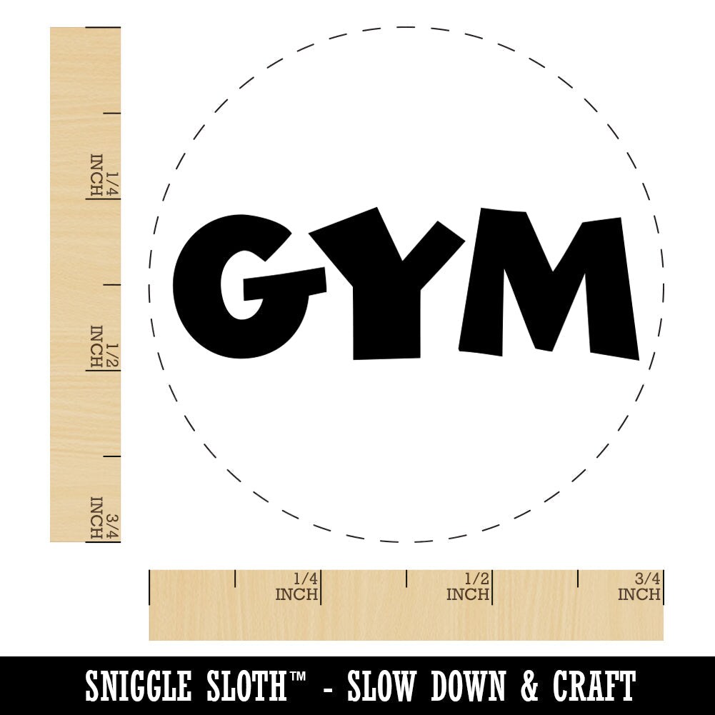 Gym Text Rubber Stamp for Stamping Crafting Planners | Michaels