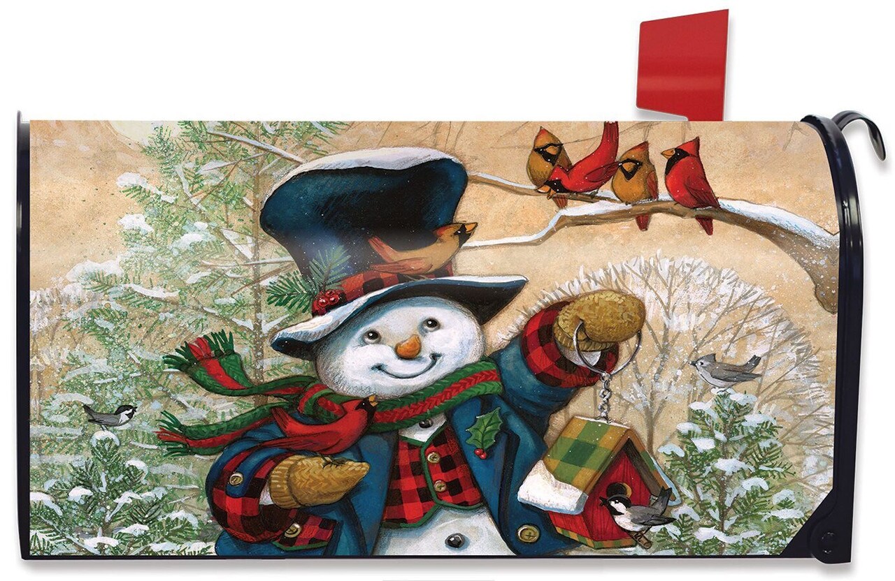 Winter Friends Snowman Magnetic Mailbox Cover, Model: MBBL-M00089 ...