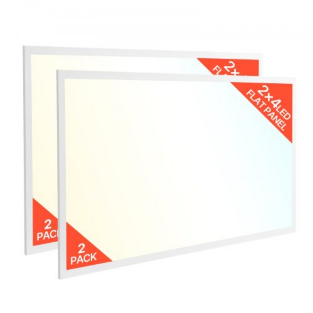 2 Pack 2x4 LED Ceiling Light Panel Dimmable Slim Design 4800-7800 LM ...