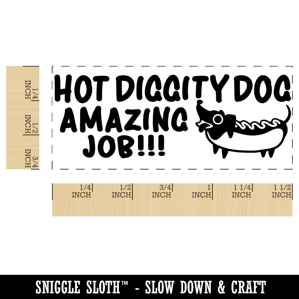 Hot Diggety Dog Amazing Job Teacher Student School Self-Inking Rubber ...