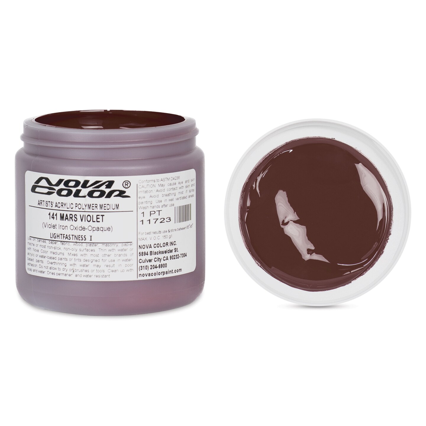 Nova Color Artists’ Acrylic Polymer Paint - Mars Iron Oxide Violet, 473 ...