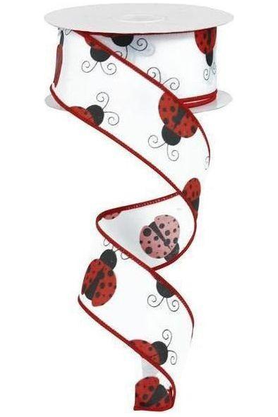 1.5" White Satin Ladybug Ribbon (10 Yards) | Michaels
