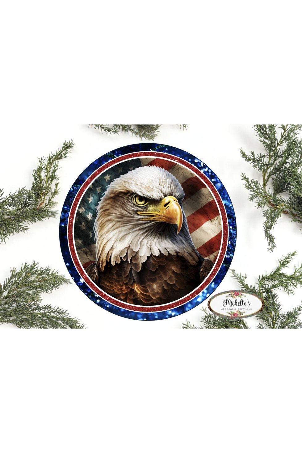 Patriotic American Eagle Two Round Sign | Michaels