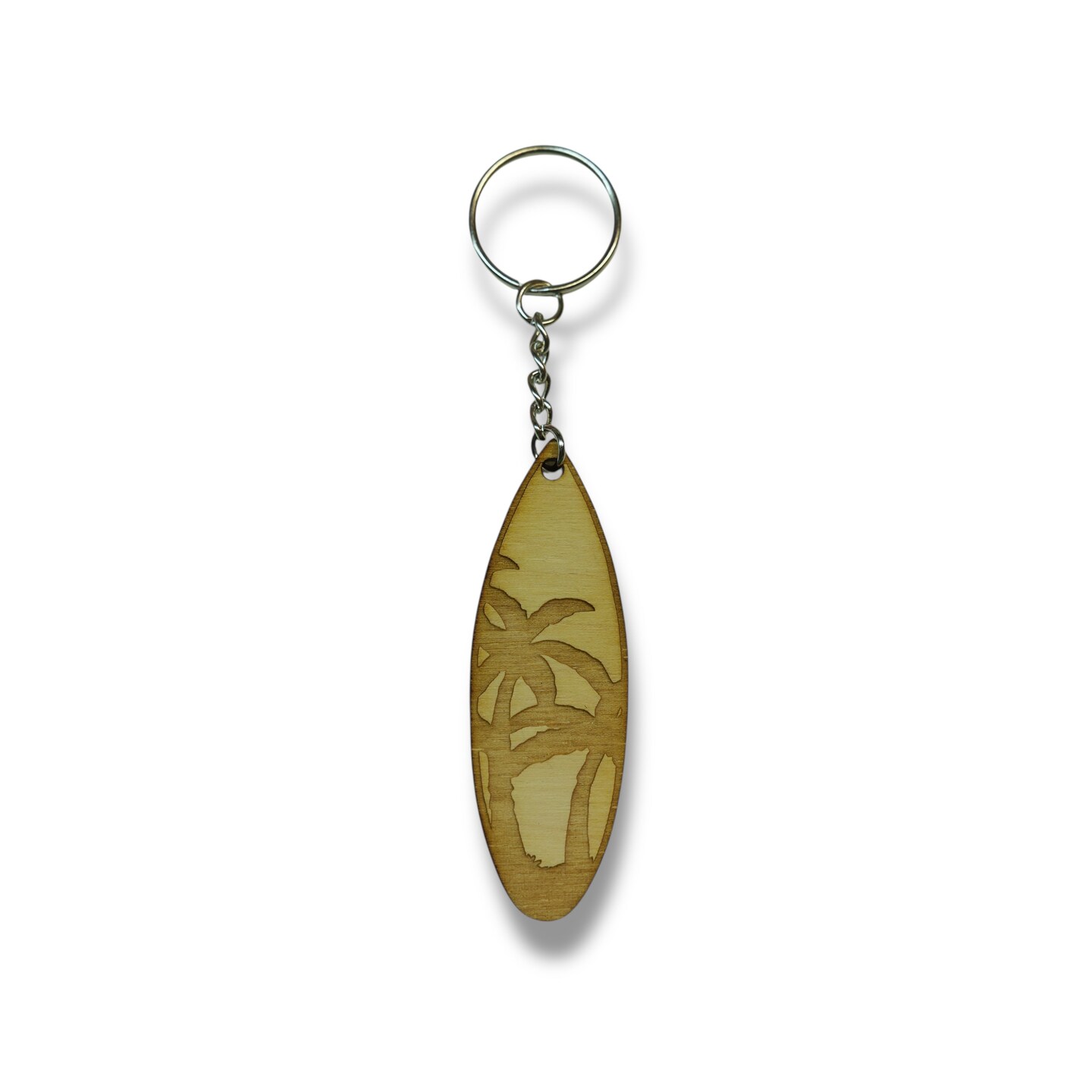 Keychain - Palm Tree Surfboard - Birch wood | Michaels