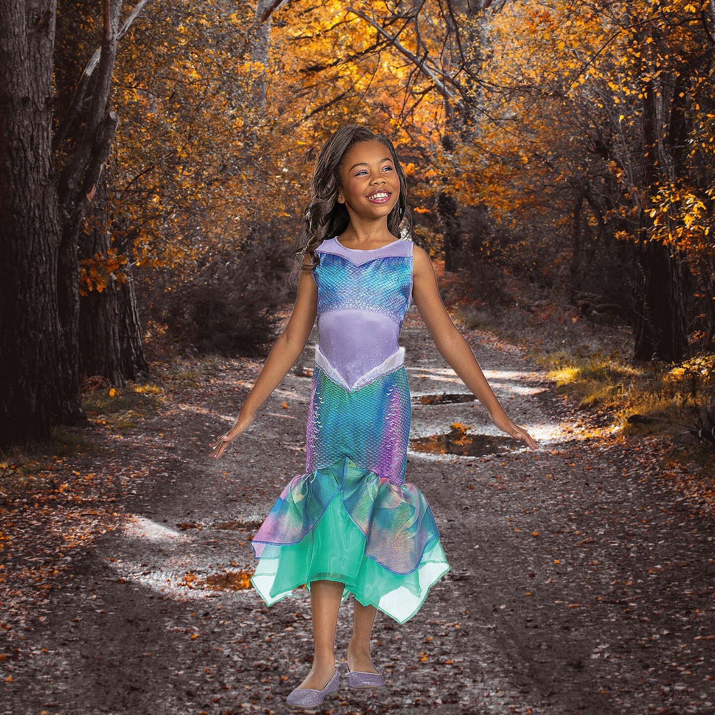 Ariel Little Mermaid Costume Dress with Fin Hem Kids Live Action | Michaels