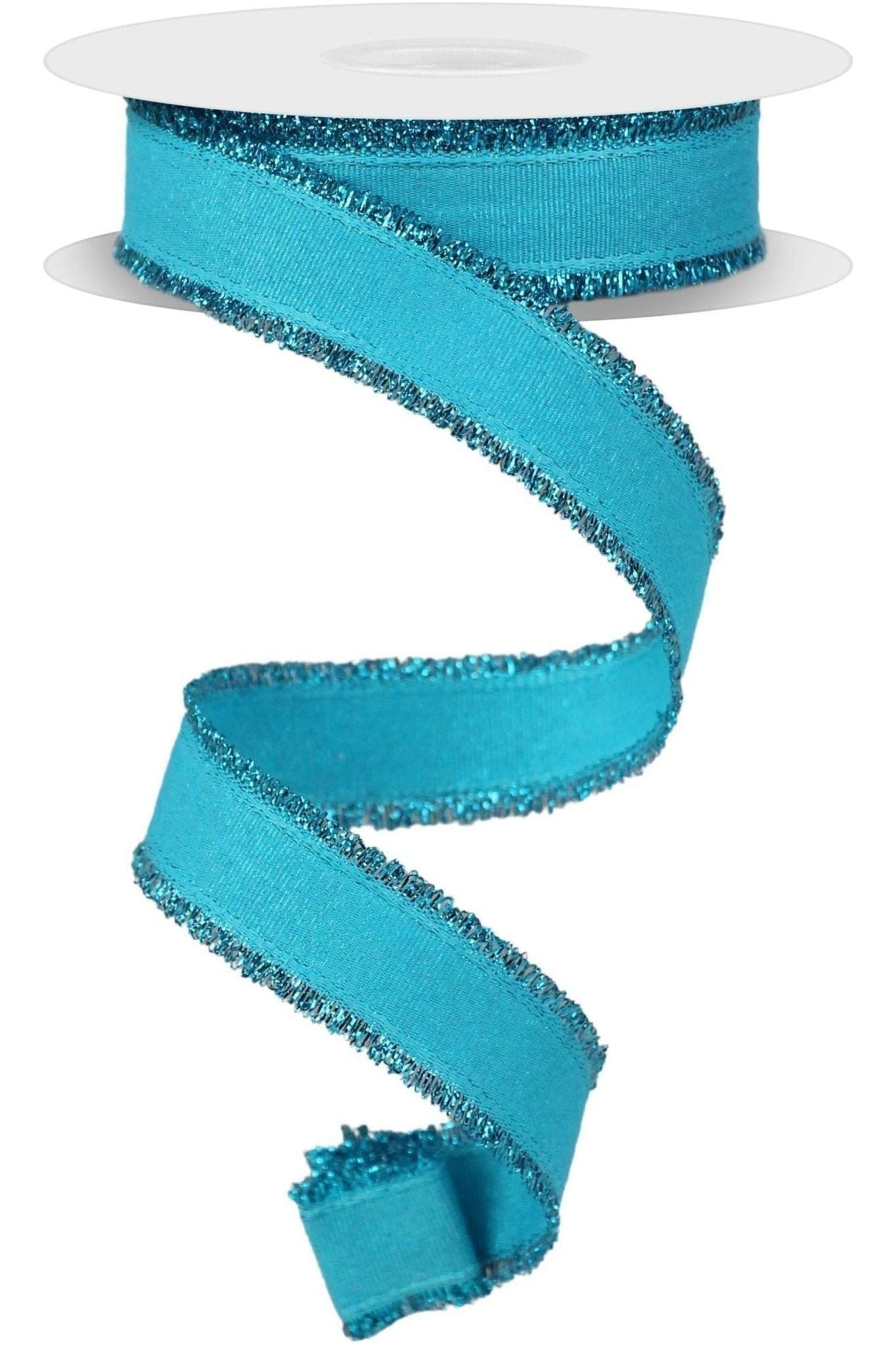7/8" Fuzzy Edge Ribbon: Turquoise (10 Yards) | Michaels
