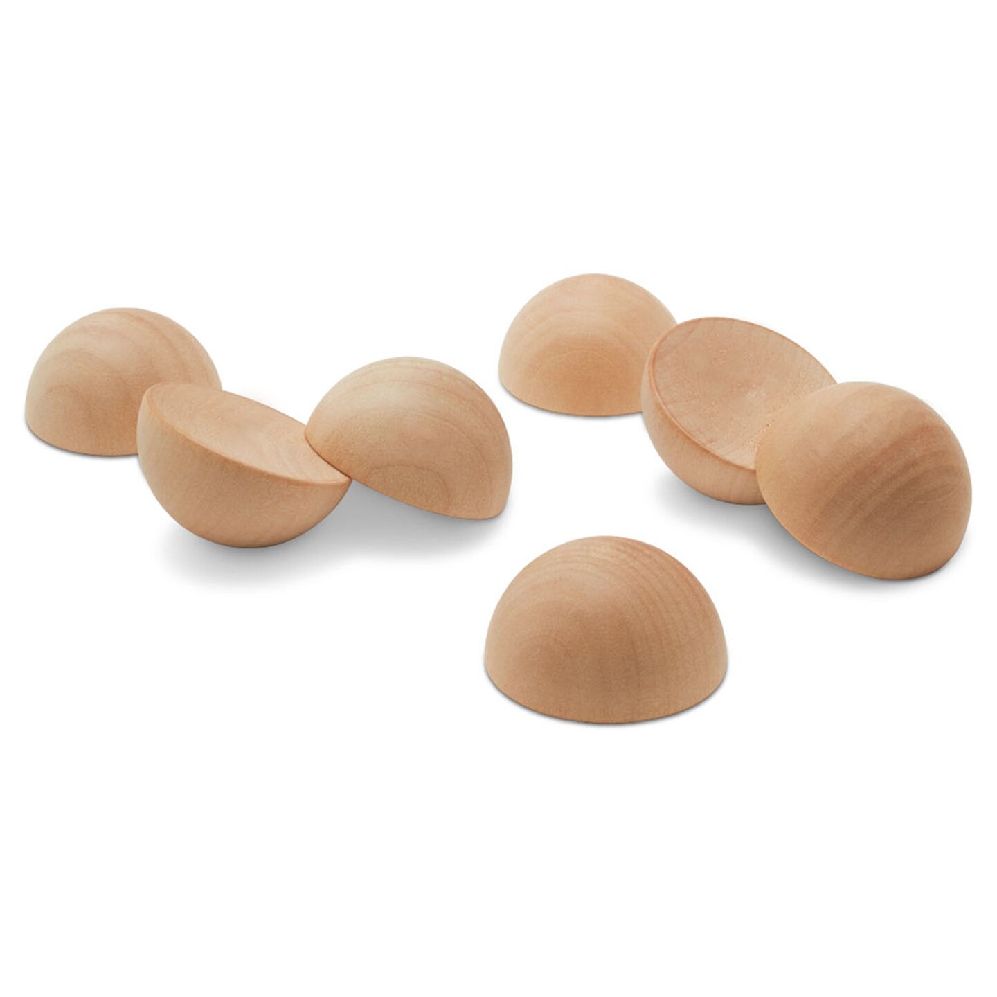 Wooden Split Balls, Multiple Sizes, Half Balls for Crafting and DIY ...
