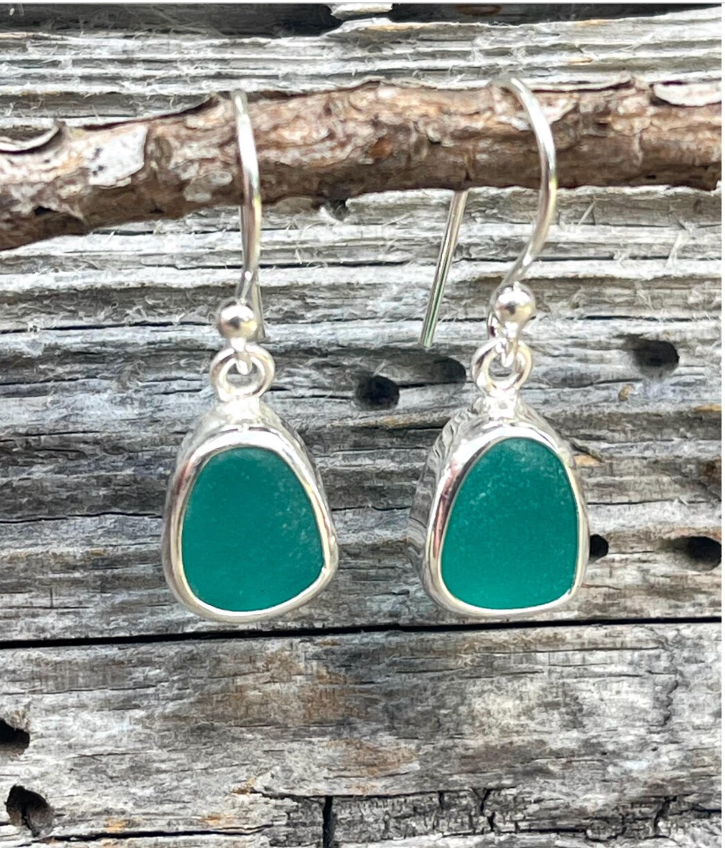 Beach glass earrings store