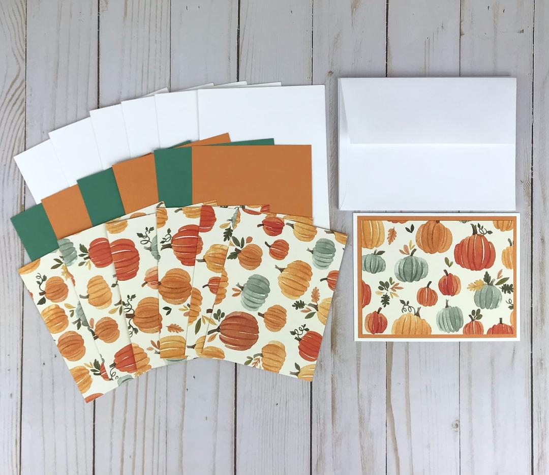 Fall Card Kits - Pumpkin Card Making Kits for Adults - DIY Card Kit ...