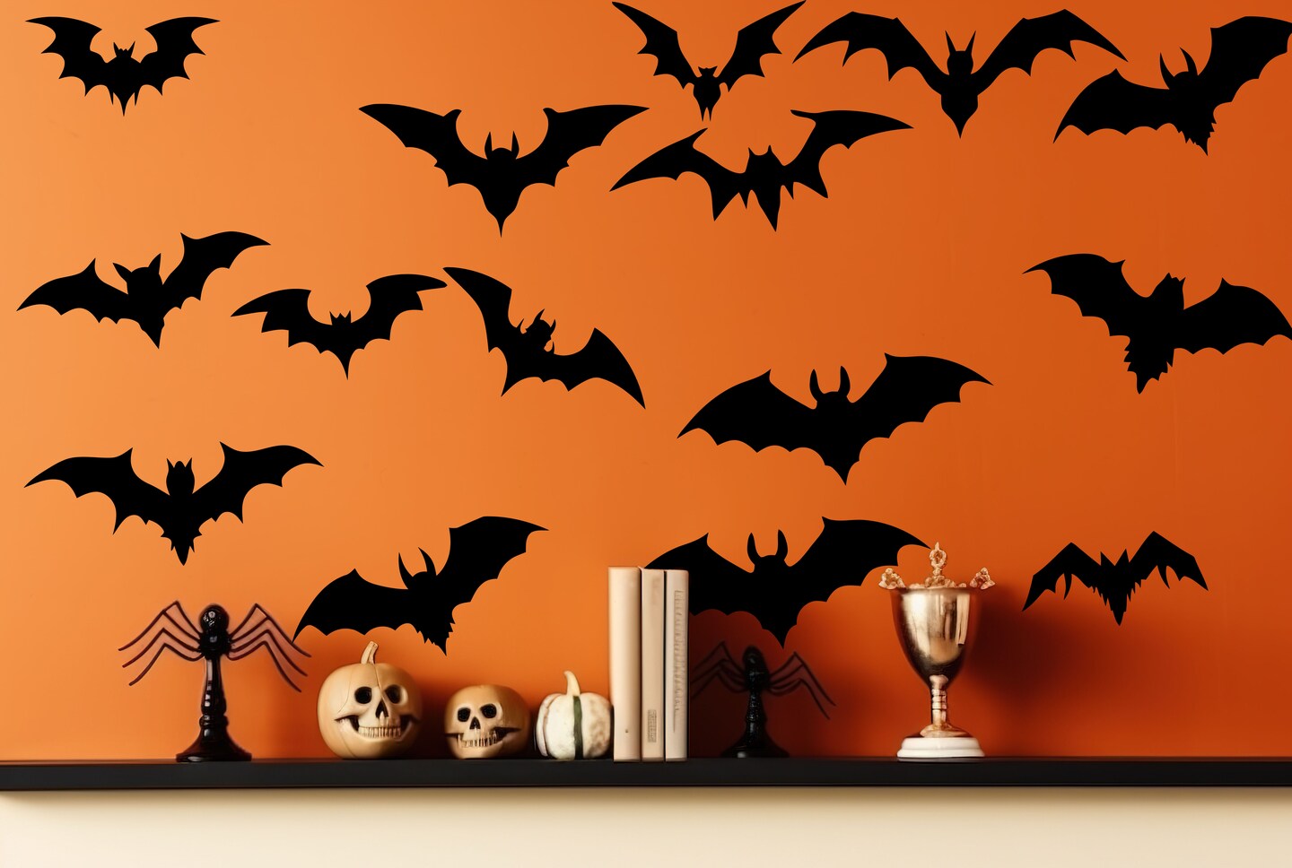 Bats Wall Decals, Halloween Decor, Halloween Bats Stickers, Many Colors ...
