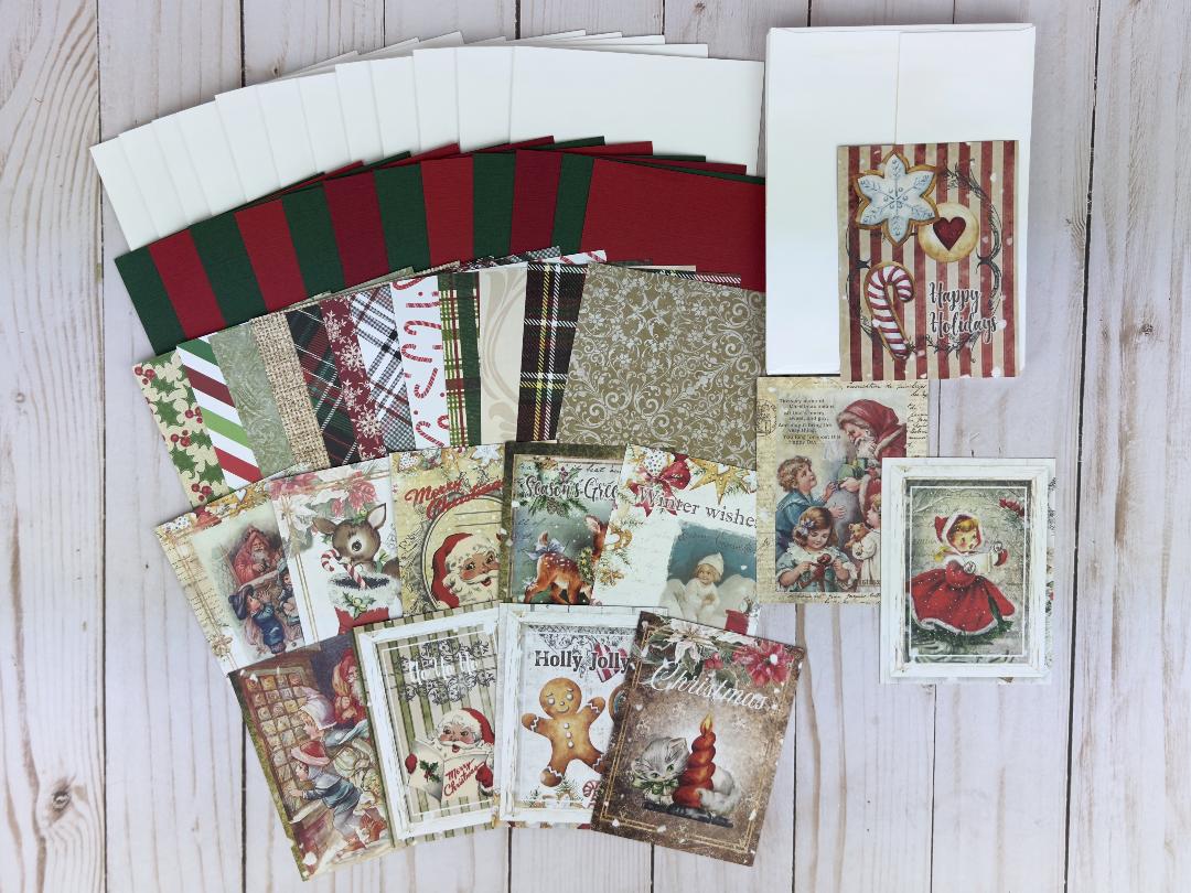 Christmas Craft Kit for Women, Christmas Card Making Kit, Holiday Card ...