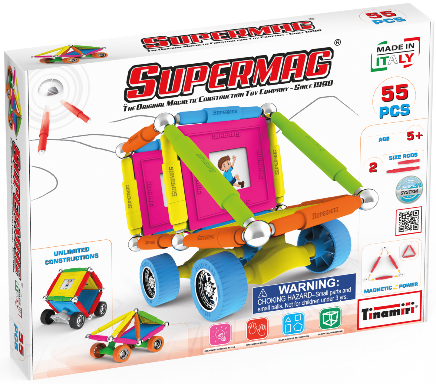 Tinamiri Supermag - Wheels 55 - Magnetic Building Set, Educational ...