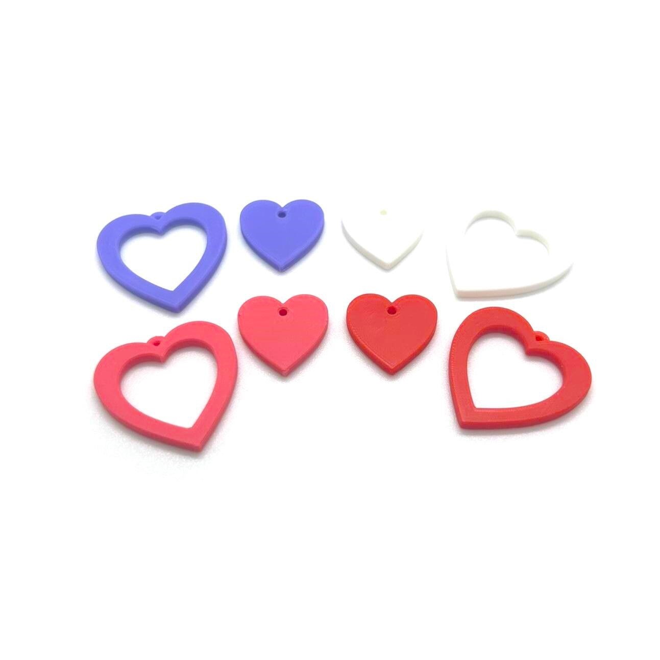 Interlocking Heart Charms, 25x25mm, Count: 4 Pieces | Michaels