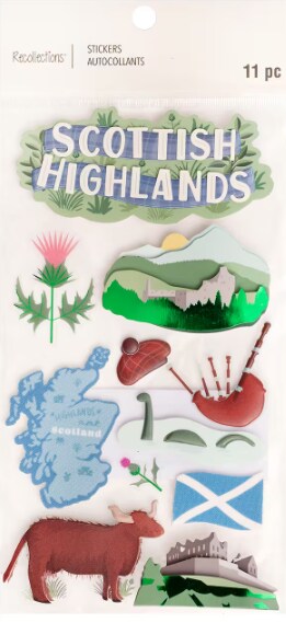 Recollections Scottish Highlands Dimensional Stickers | Michaels