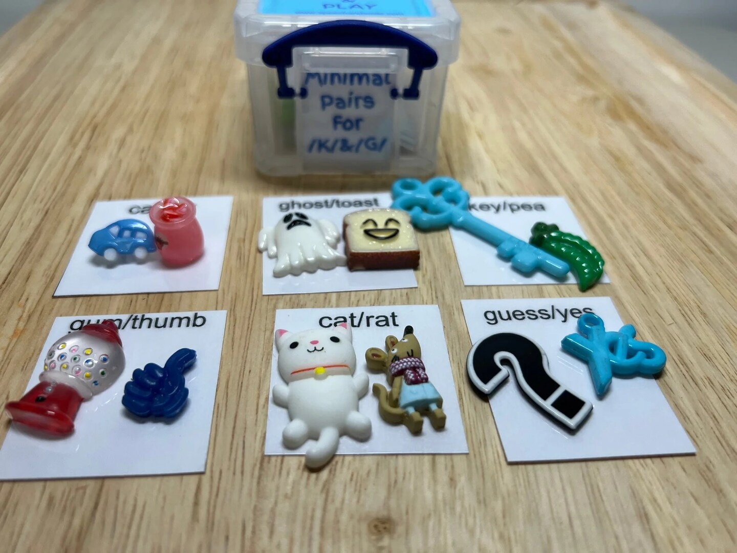 Say and Play Minimal Pairs K G Speech Therapy Mini Objects Articulation ...