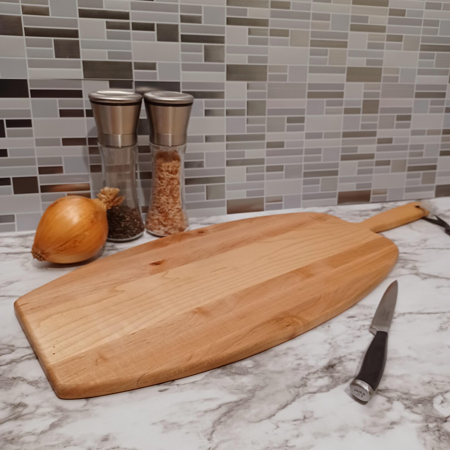 Artisan Farmhouse Kitchen Long Handled Oval Charcuterie Board Serving ...