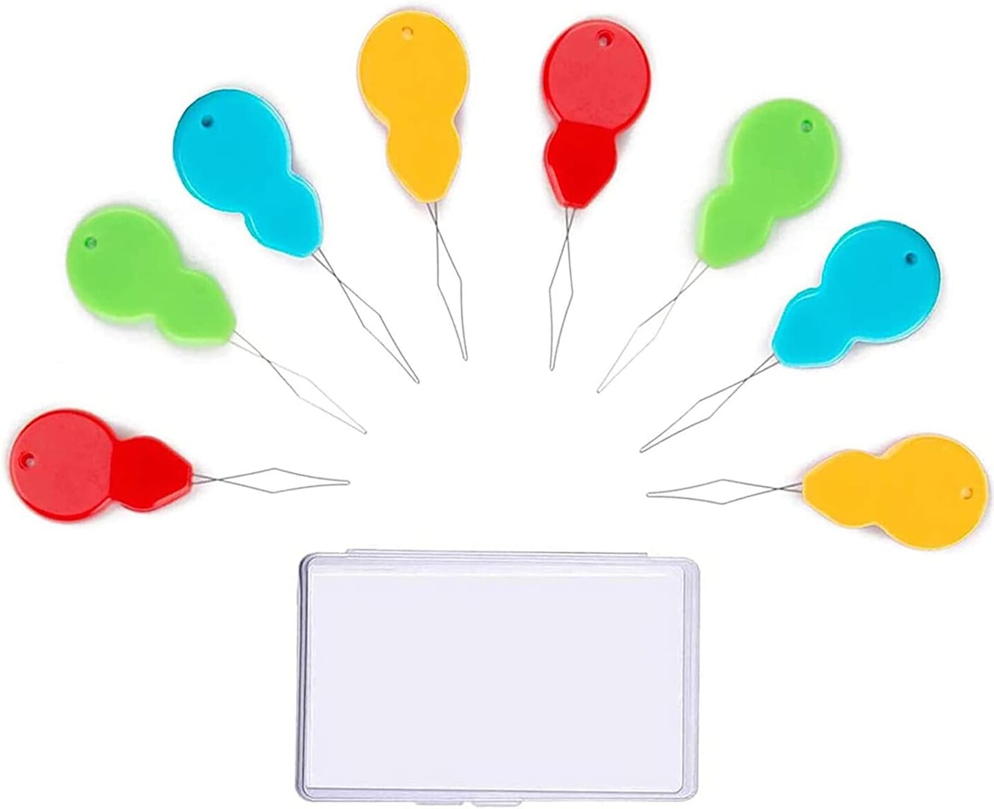 30 Pieces Gourd Shaped Plastic Needle Threaders Plastic Wire Loop Diy