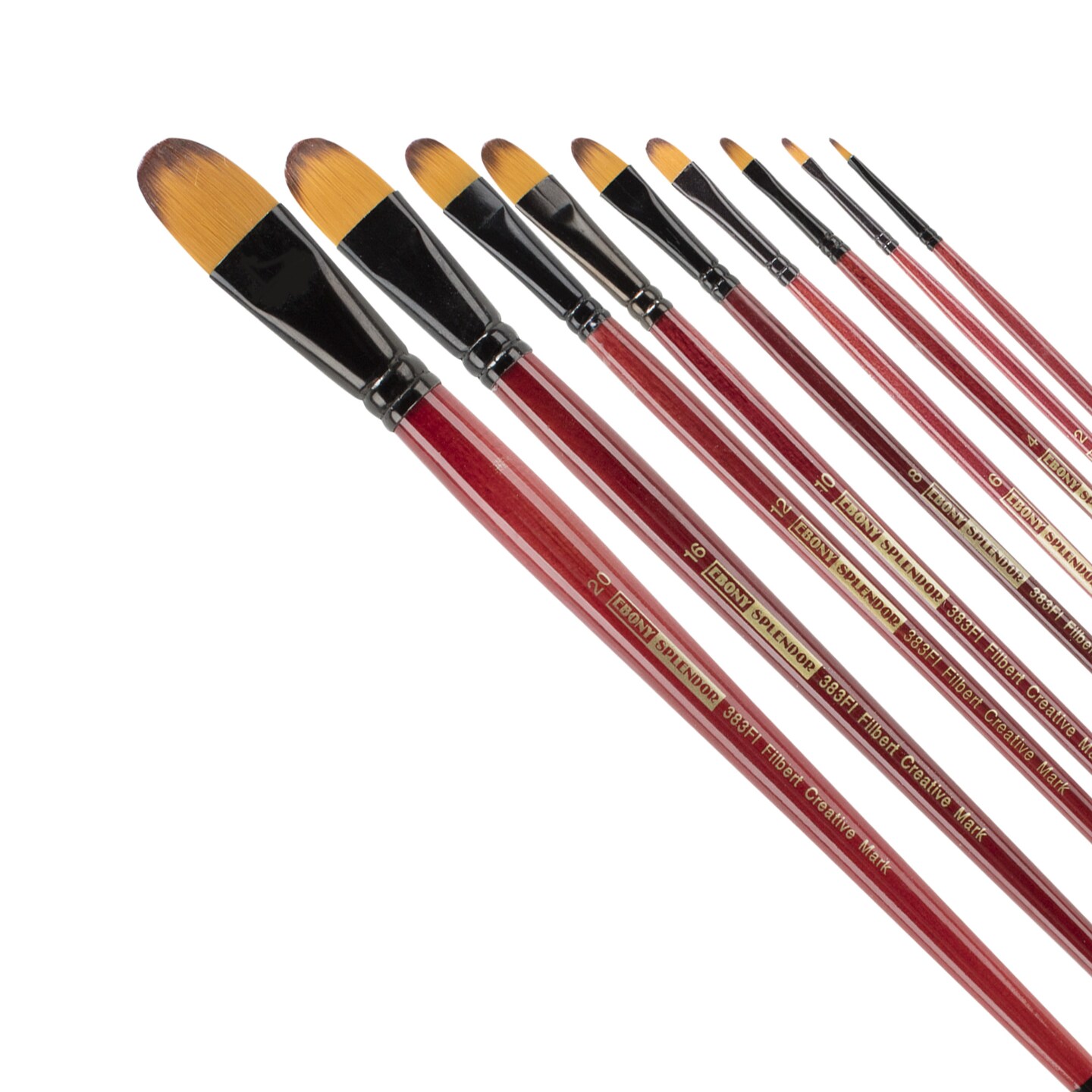 Creative Mark Ebony Splendor Long Handle Synthetic Sable Paint Brush ...