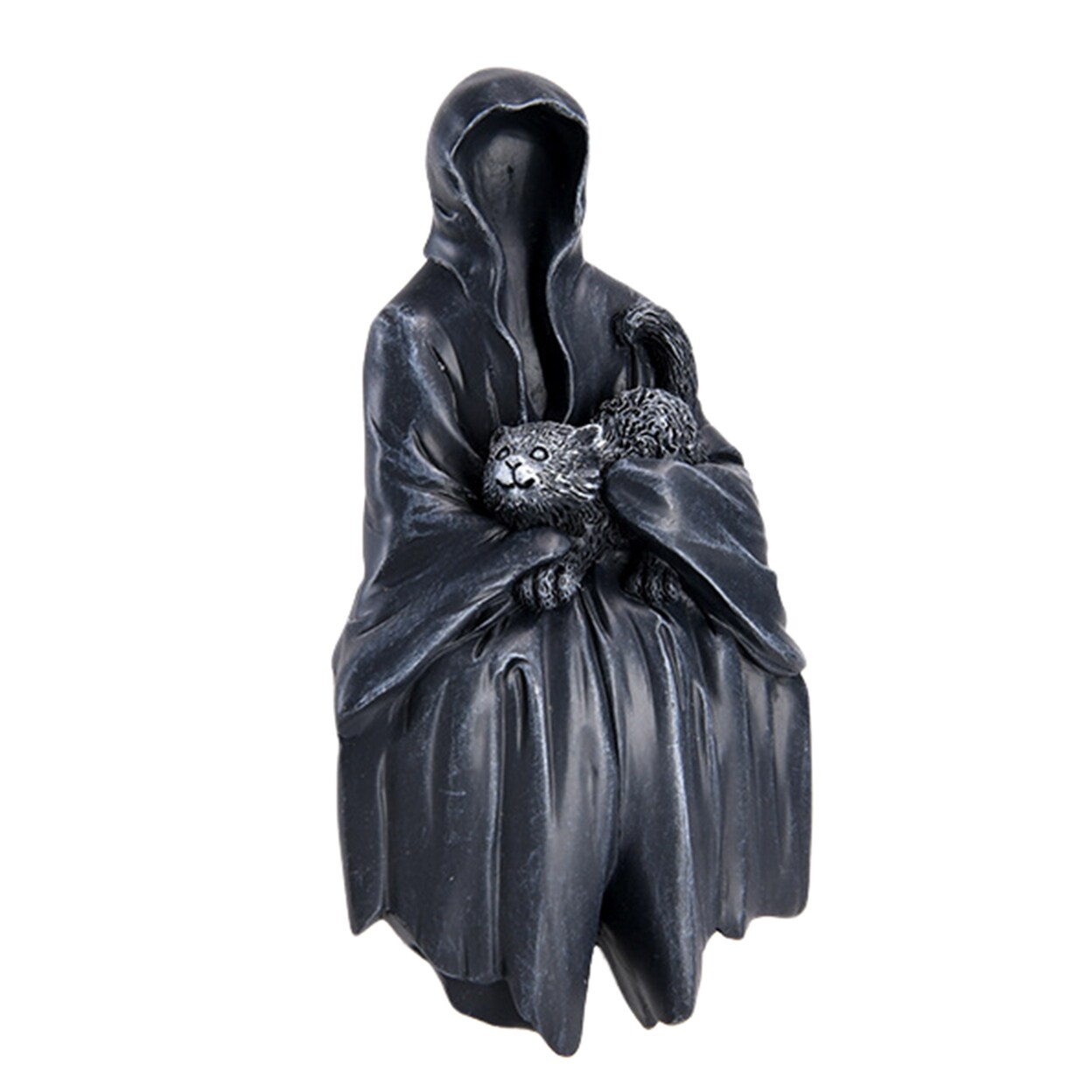 Halloween Grim Reaper Figurine Spooky Black Robe Death Ghost Resin ...