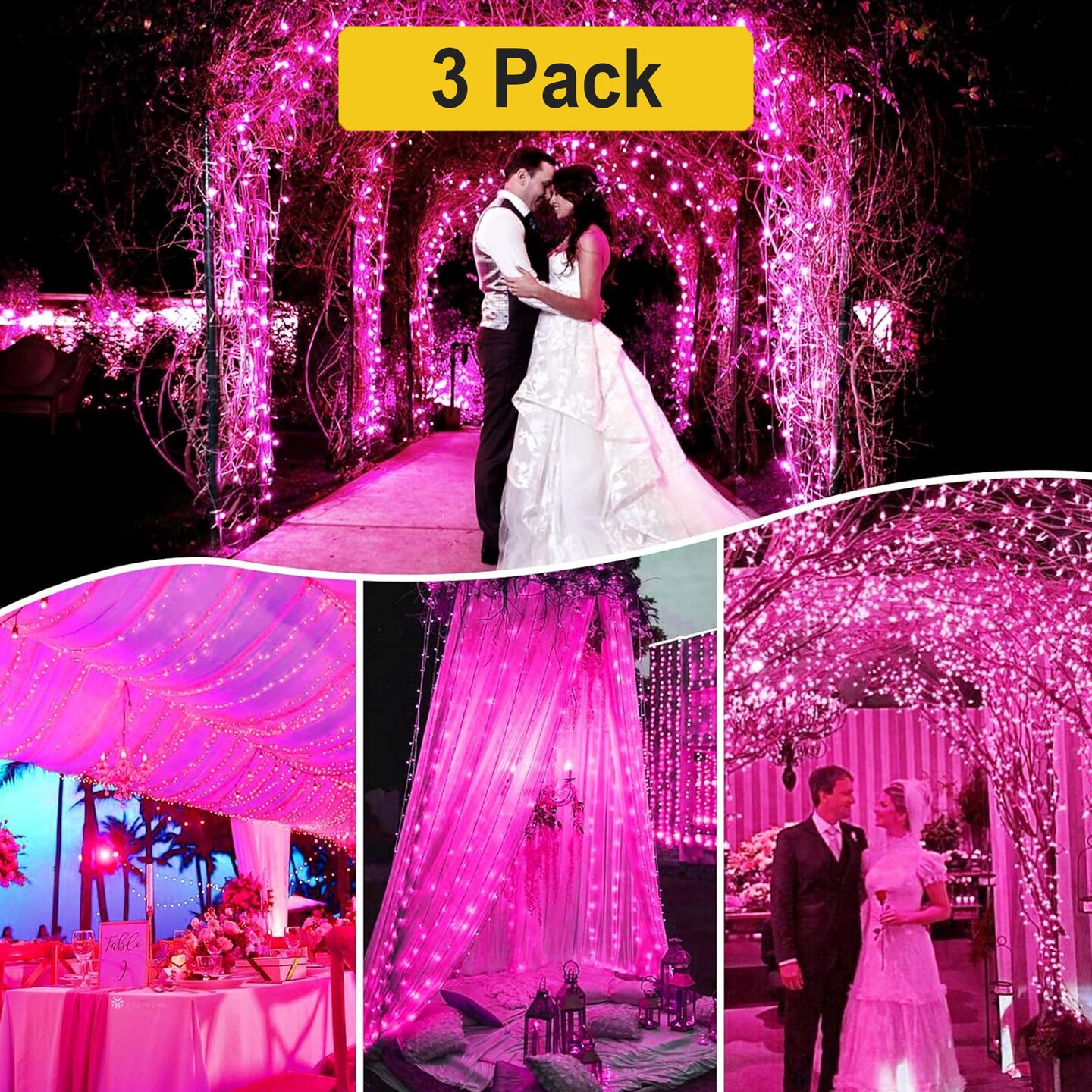 300 LED Christmas Curtain String Lights Perfect for Spooky Celebrations ...