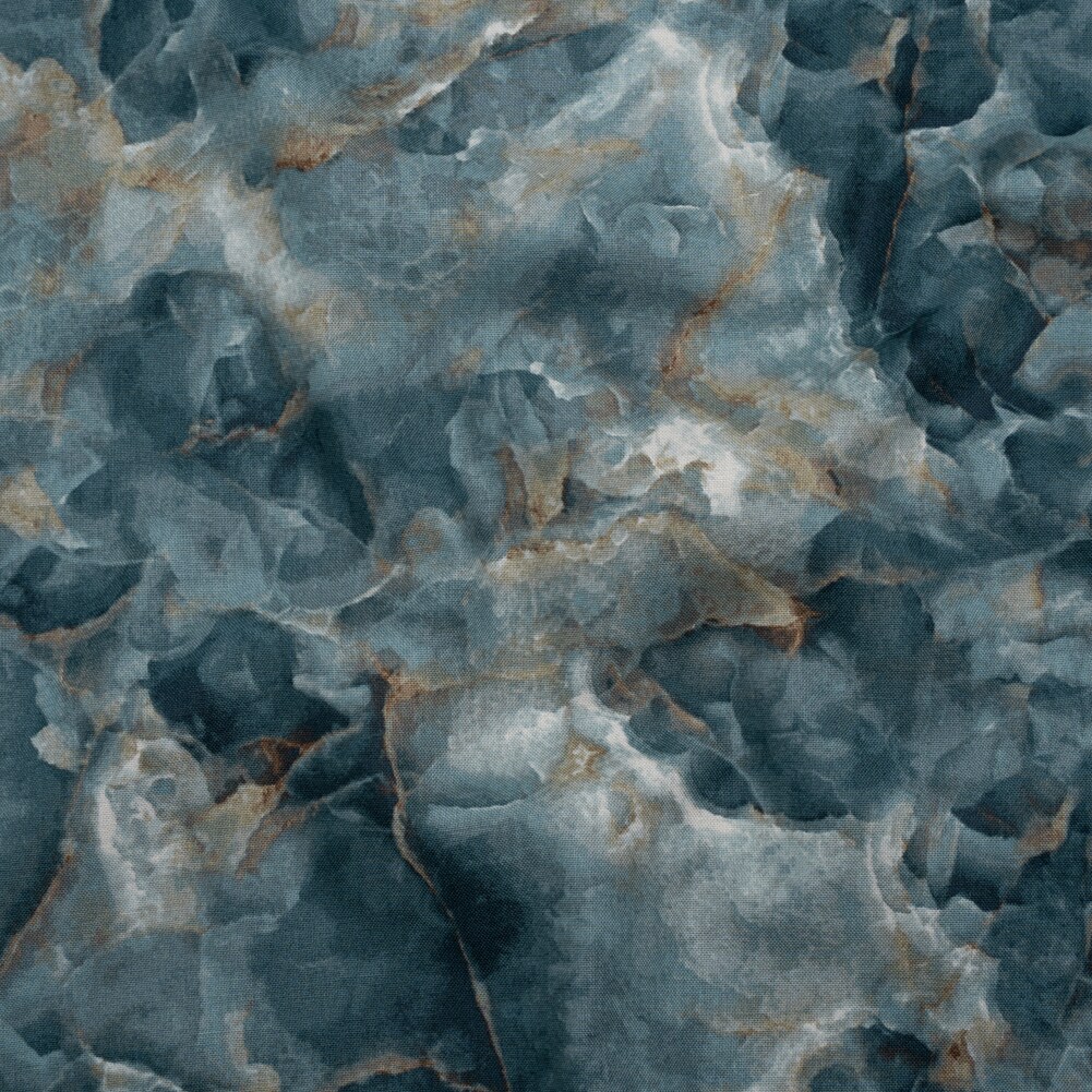 1 Yard Prussian Marble Crystalline Crackle Quilting Cotton Fabric ...