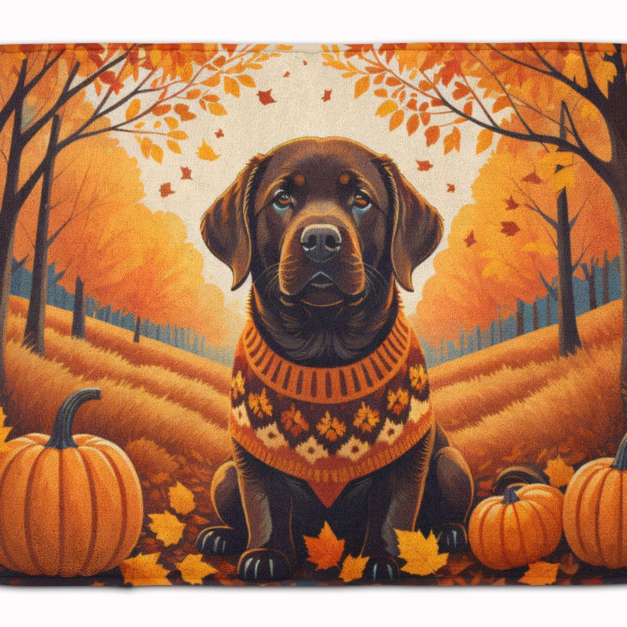 Edge Collections - 19" X 27" - Orange - Chocolate Labrador Retriever ...