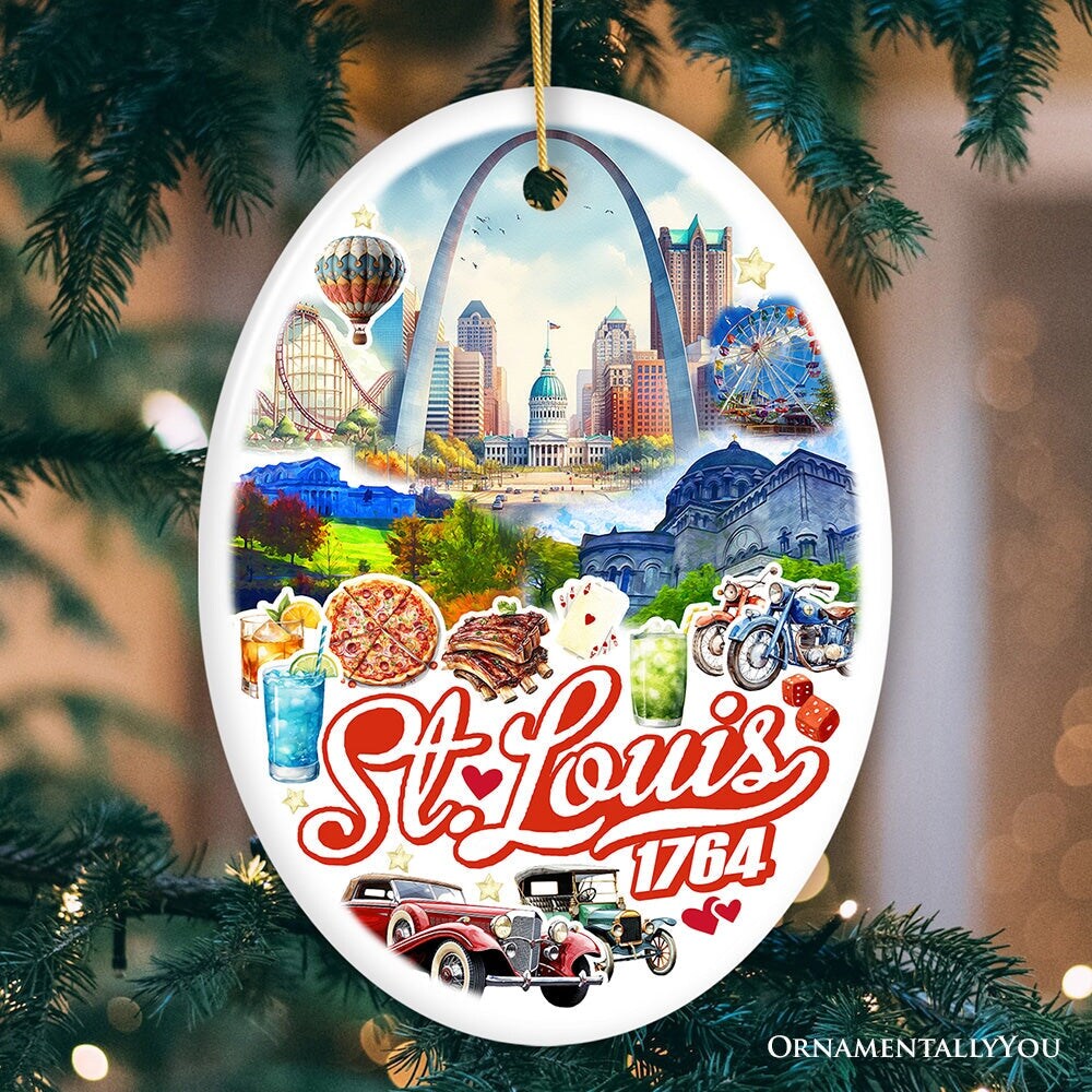 Spectacular St. Louis City Ceramic Art Ornament, Vintage Missouri ...