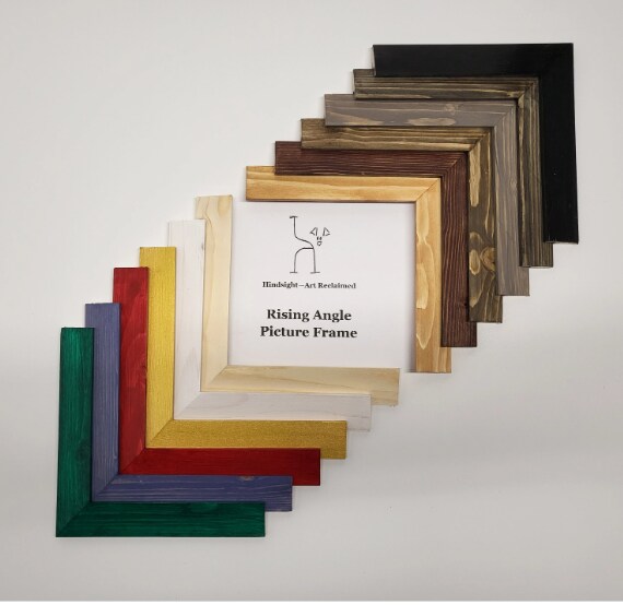 Rising Angle Picture Frame, Made-to-Order, Handmade, Solid Wood, Rustic ...