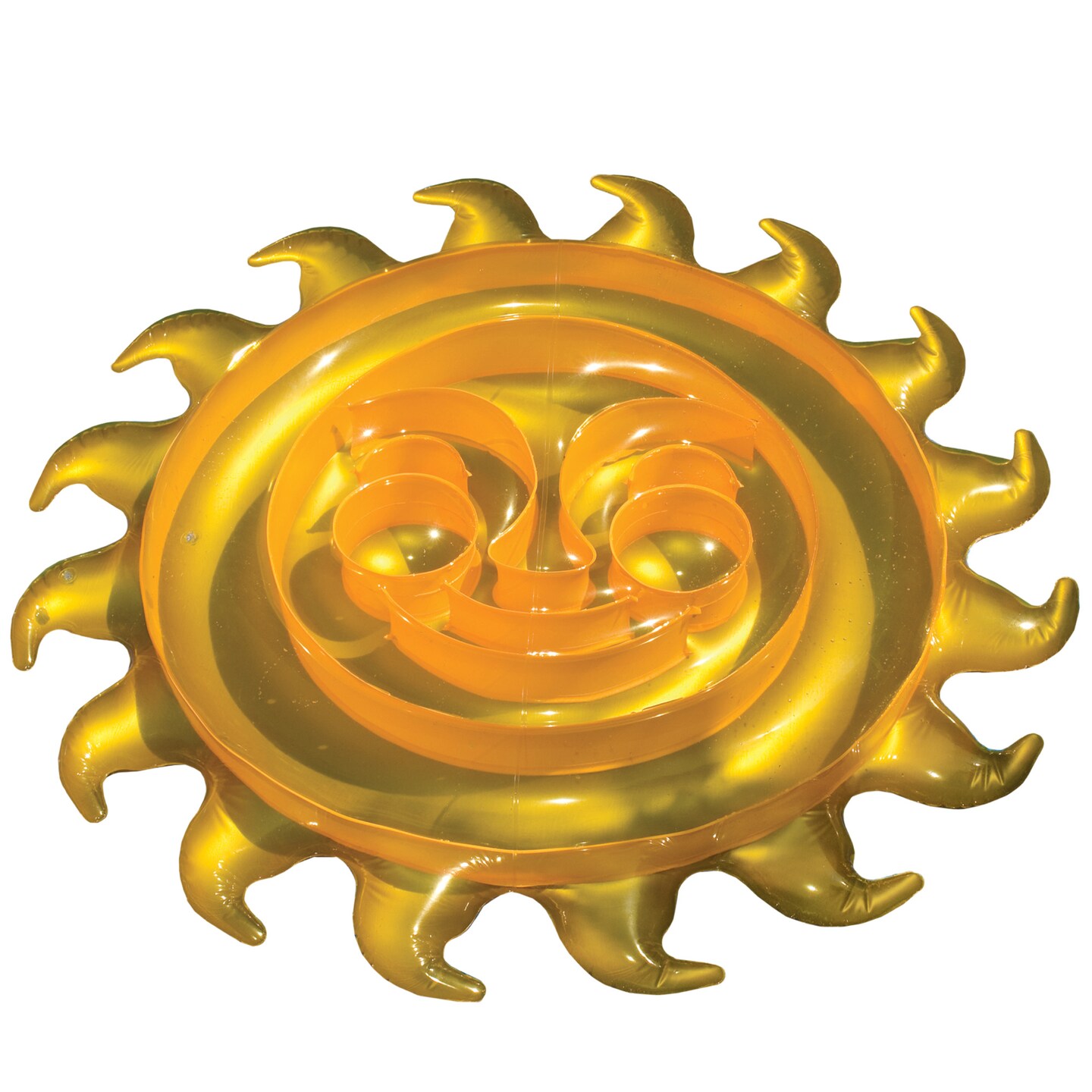 Swim Central Inflatable Yellow Sunfloat Island Swimming Pool Raft ...