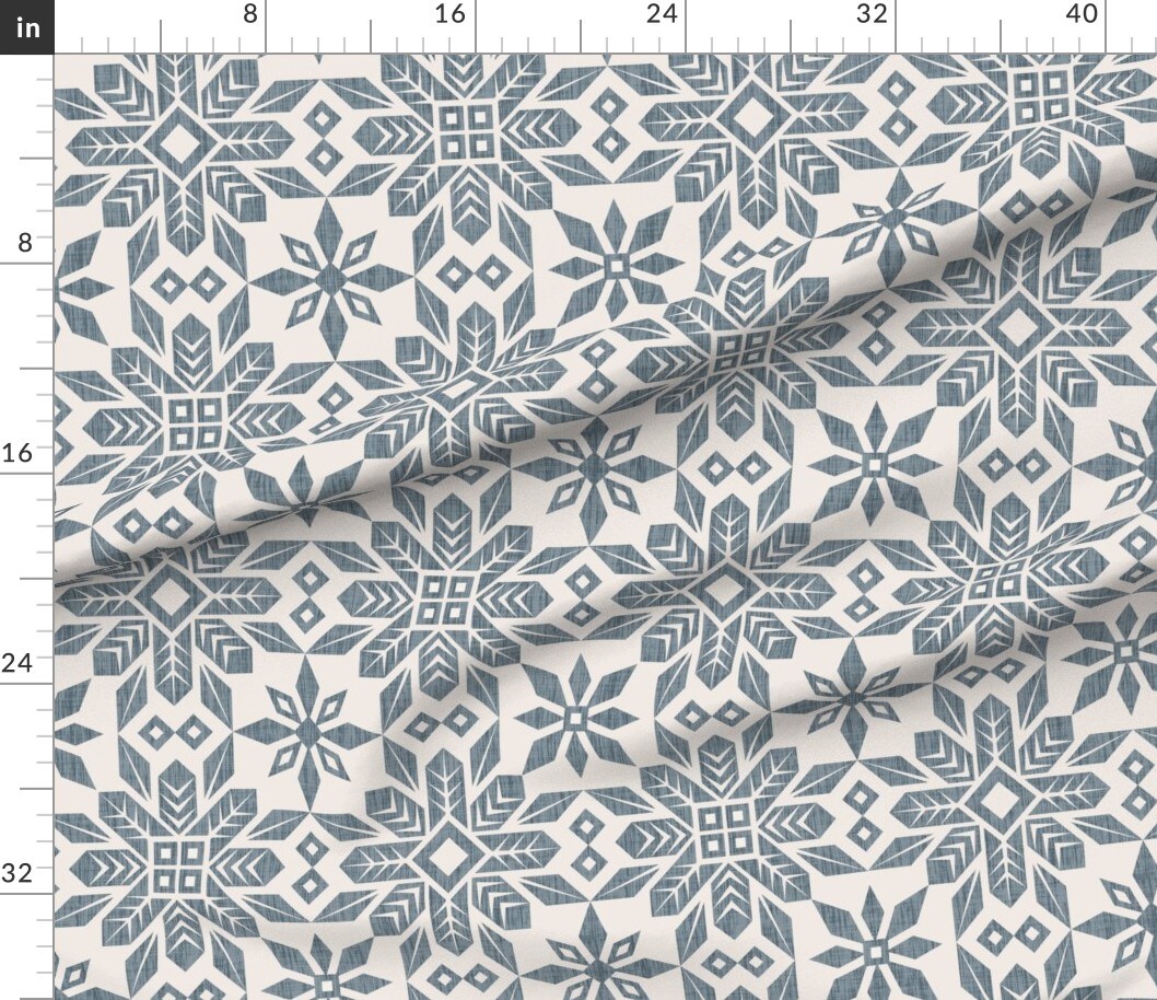 Various Fabrics by the Yard or Fat Quarter Scandinavian Traditional Quilt Block Nordic Scandi ...